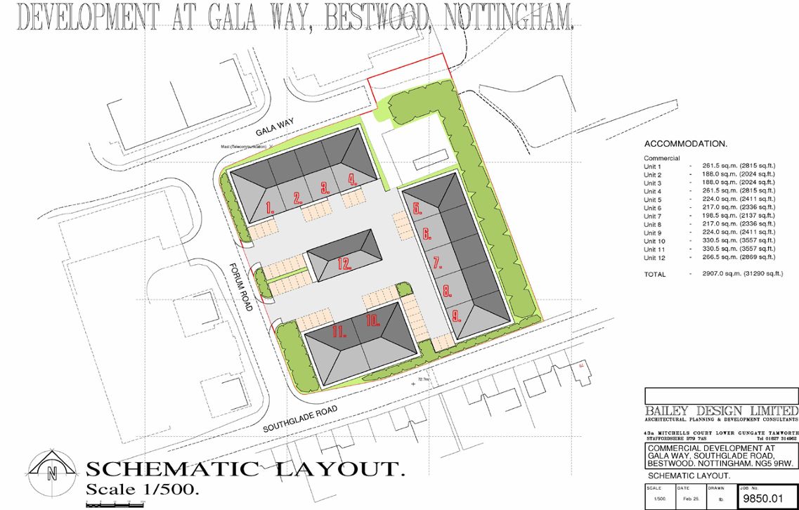 Lot - 2.04 acres of Land off Gala Way, Bestwood, Nottingham, NG5 9RW ...